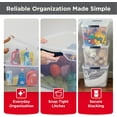 Cleverstore Clear 32 Qt, 6 Pack Stackable Plastic Storage Bins with ...