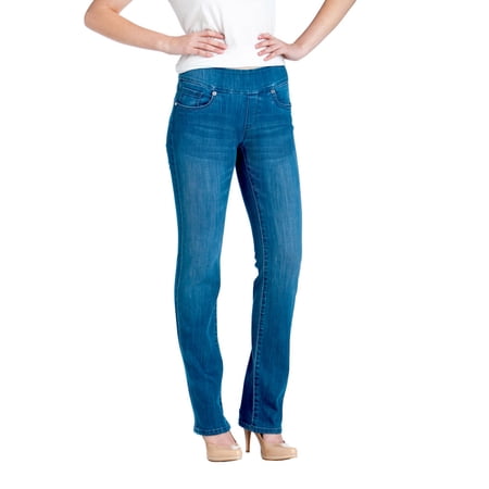 Bluberry Women's Pull On Straight Leg OLITA Medium wash Indigo denim ...