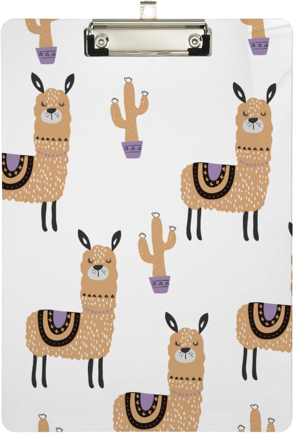 FMSHPON Cacti Llama Fun Clipboard Hardboard Wood Nursing Clip Board and ...