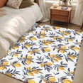 Area Rug 48×72in, Summer Lemon Retro Leaves Seamless Floor Carpet ...
