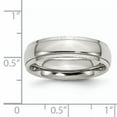 Stainless Steel Ridged Edge 6mm Polished Band - Walmart.com
