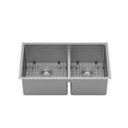 Karran Usa El-77-Pk1 Elite 32" Undermount Double Basin Stainless Steel ...