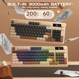 ZIYOULANG M96 Dual Mode Wireless Gaming Keyboard with 2.4G & BT5.0, 90% ...
