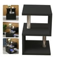 Wuzstar 3 Tiers LED Light Coffee Side Table with Storage, High Gloss S ...