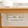 No Drill Under Desk Cable Management Tray, Cable Management Clamp to ...