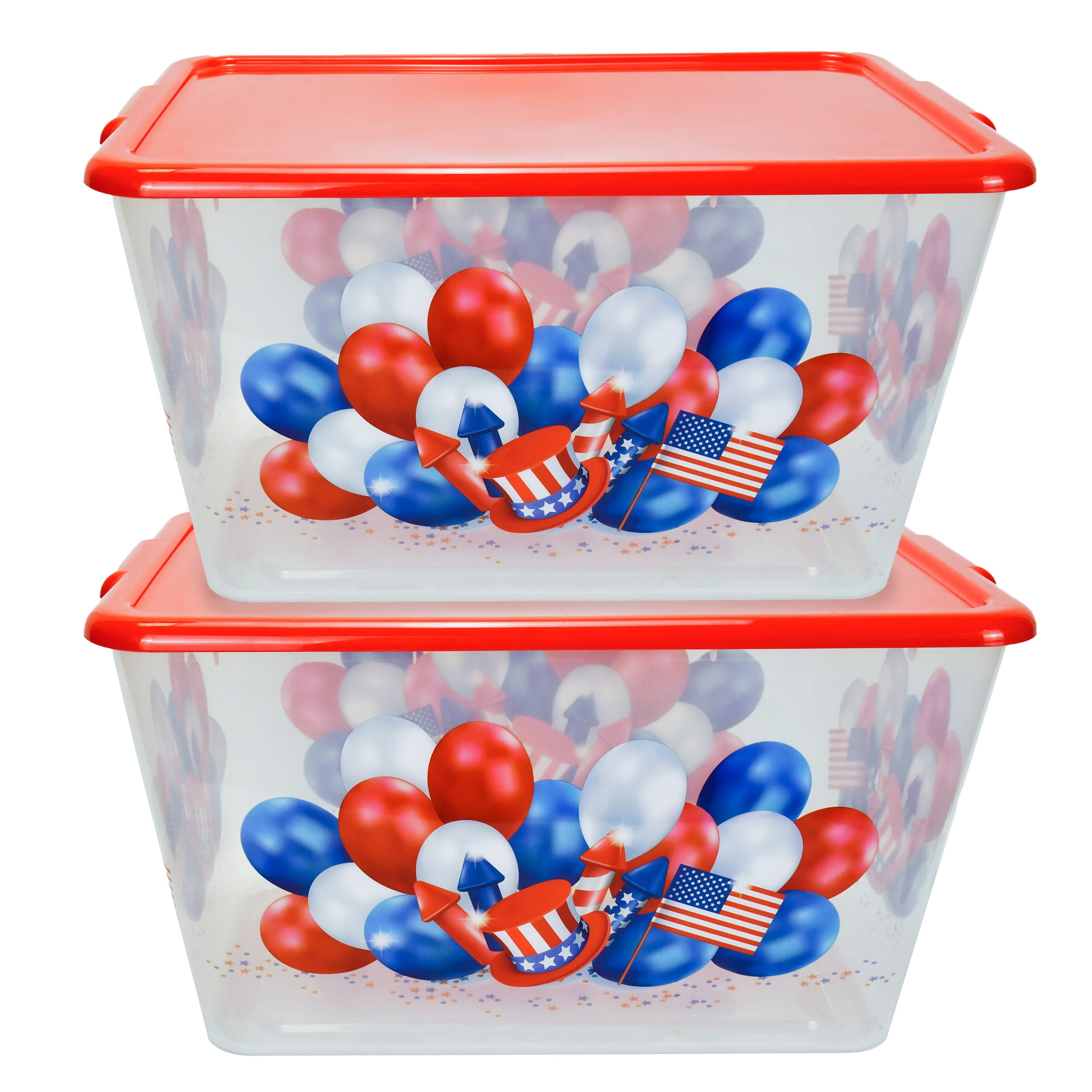 SimplyKleen 14.5-gal. Reusable Stacking Plastic Storage Containers with ...