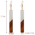 Boho Dangling Statement Earrings Simple Chic Wooden Earrings, Resin ...