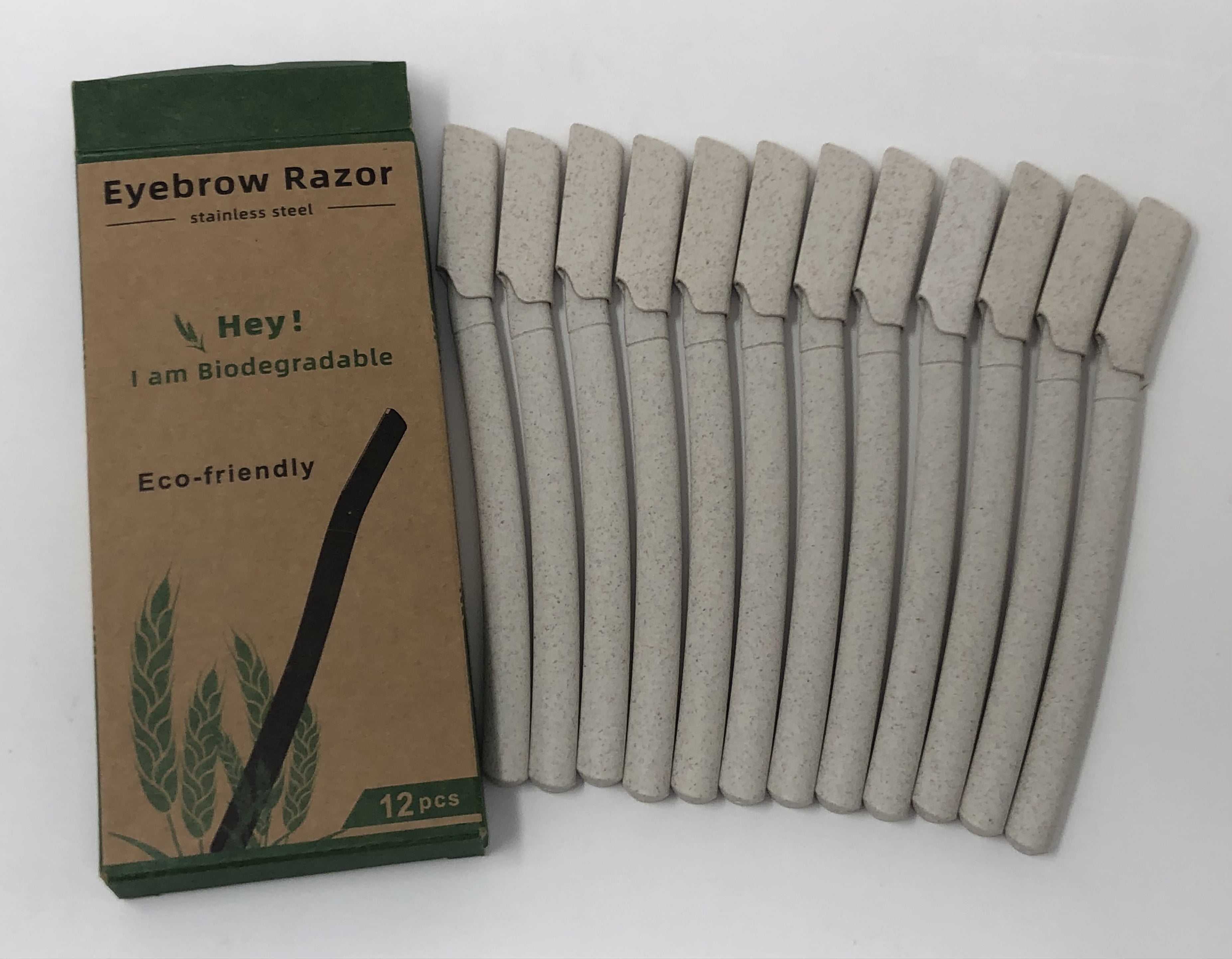 Nylea Eyebrow Razor for Women, Satin Finish, Wheat Color (12-Pack ...