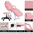 Multipurpose 3-Section Spa Massage Table with Hydraulic Stool, 73-inch ...