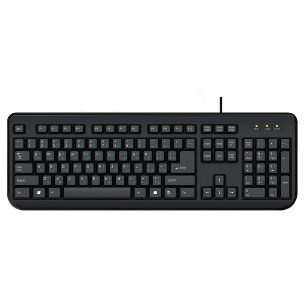 Ergoguys Arabic and English Bilingual Keyboard, Black - Walmart.com ...