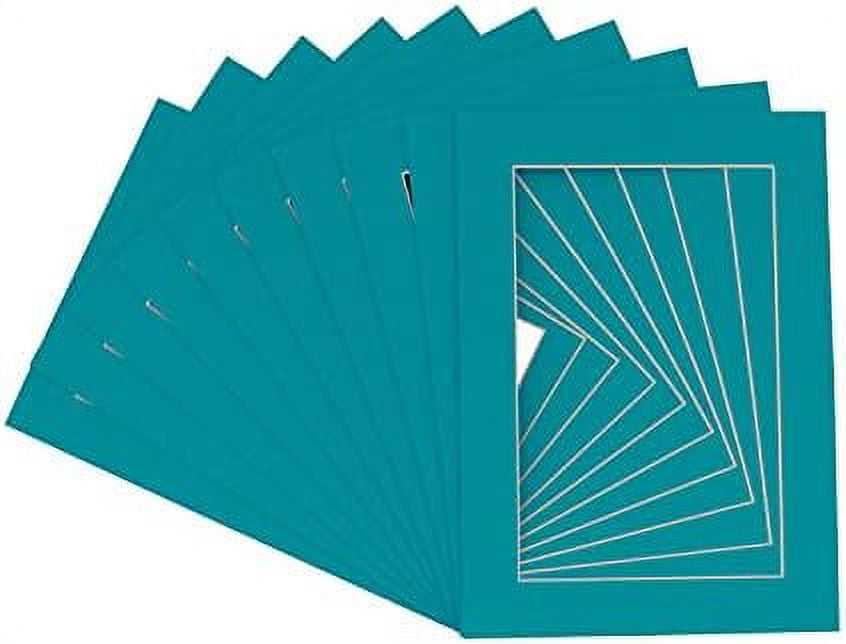 12X16 Mat For 16X20 Frame - Precut Mat Board Acid-Free Teal Blue 12X16 ...
