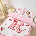 Catabedysis Grid Alphabet R Twin Duvet Cover,Sweet Cherry Bowknot Twin ...