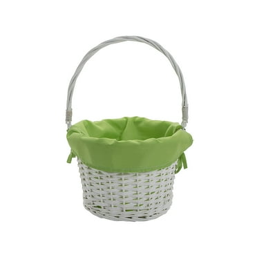 Fun Express Traditional White Easter Basket, Pink Liner, 12" Diameter ...