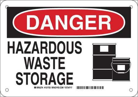 Brady Danger Sign Aluminum 131755 - Walmart.com