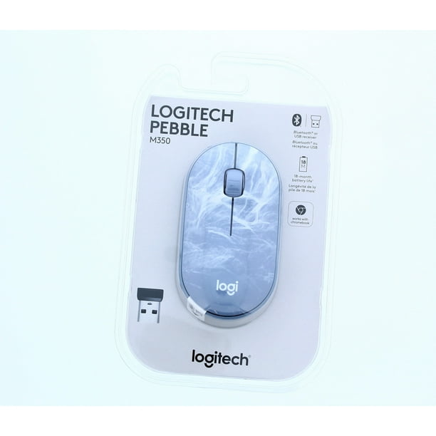 LOGITECH Pebble M350 Dual Connectivity Mouse-Blue Marble - Walmart.com