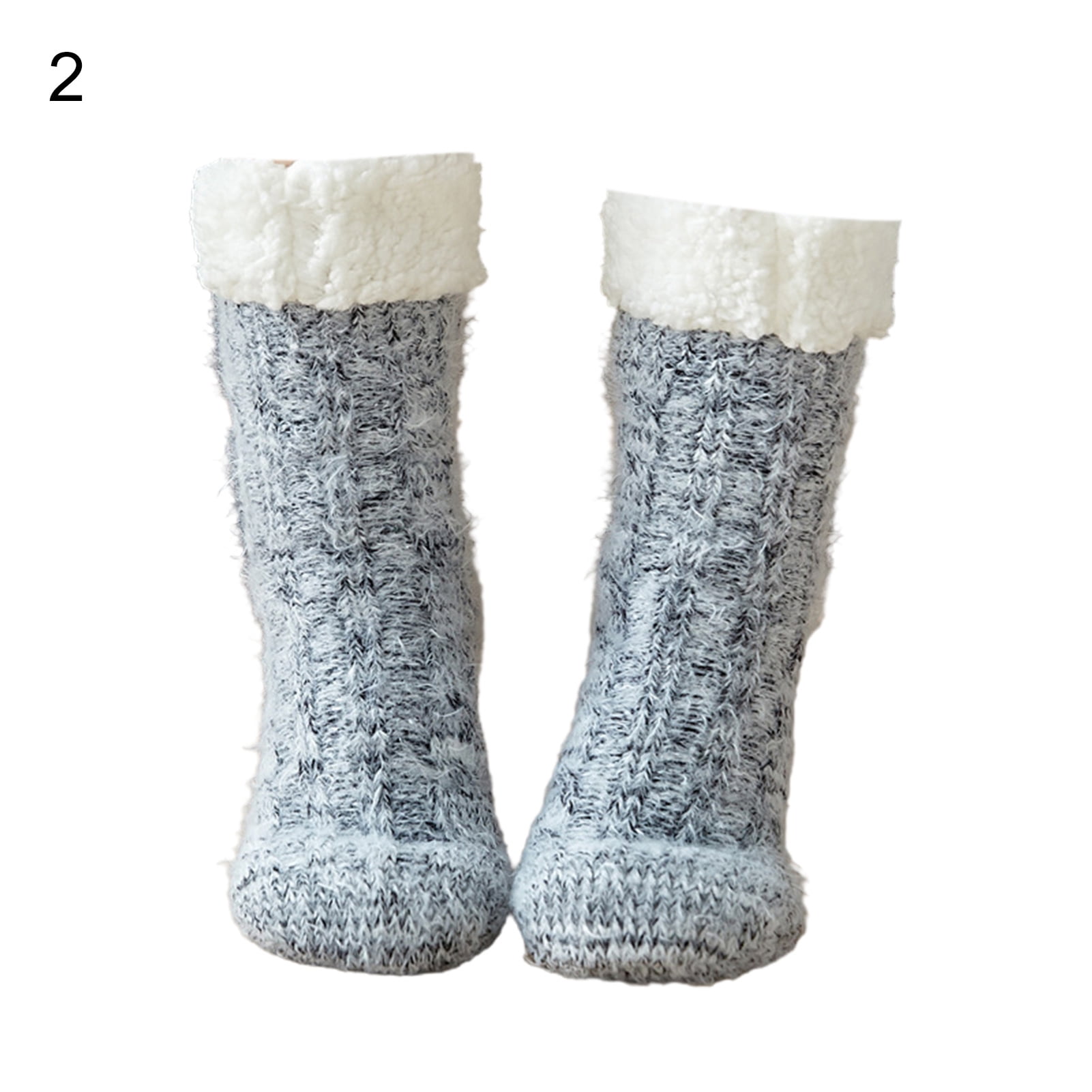 GROFRY 1 Pair Women Socks Dot Plush Autumn Winter Sweet Lightweight ...