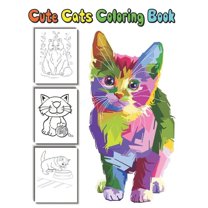 Cute Kawaii Cats Coloring Book: Cute Japanese Style Coloring Pages for ...