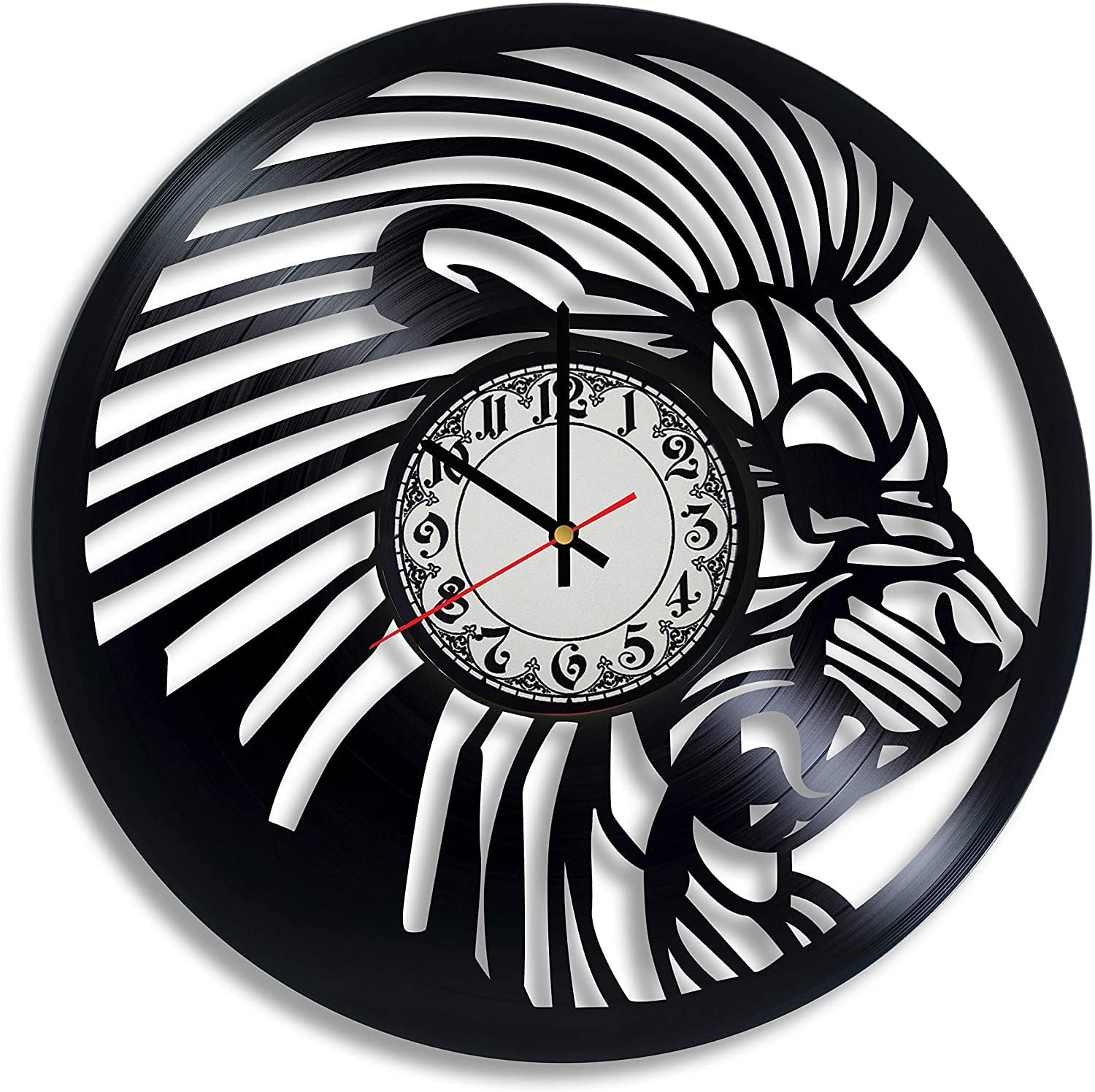 Lion Vinyl Wall Clock - Lion Statue Lion Sculpture, Lion Clock, Lion ...
