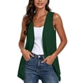 cocolona Womens Summer Tank Tops Sleeveless Wave-shaped Hem Cardigan ...