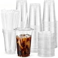 BPPEG [100 Sets 16Oz] Clear Plastic Cups with Lids and Straws ...