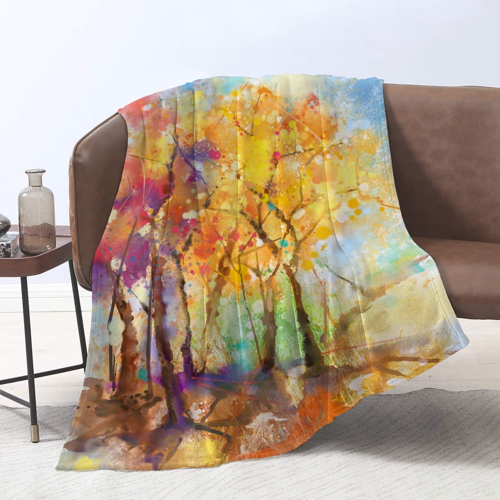 Unique Print Blanket Throw Comfortable Warm Velet Plush Fluffy Throw ...