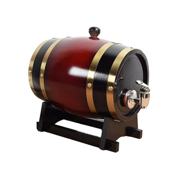 Lipstore Oak Aging Barrel Wood Barrel Retro Oak Barrel with Stand Beer ...