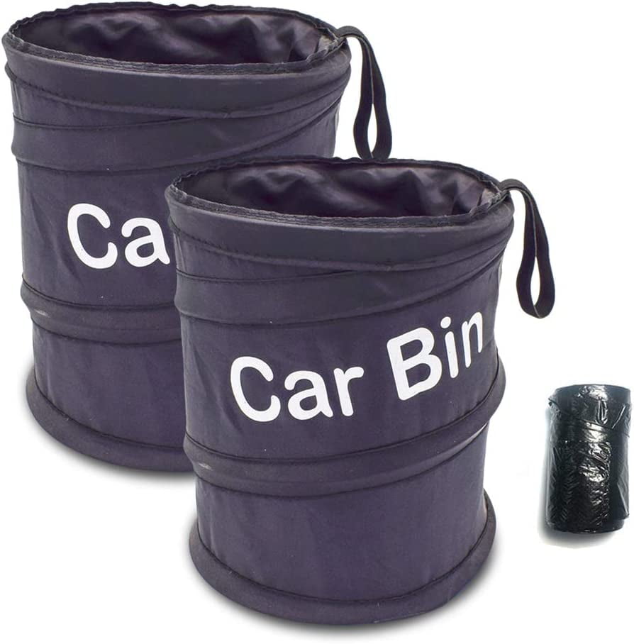 Car Garbage Can, 2 Pack Folding Outdoor Car Trash Can, Portable Pop-up ...