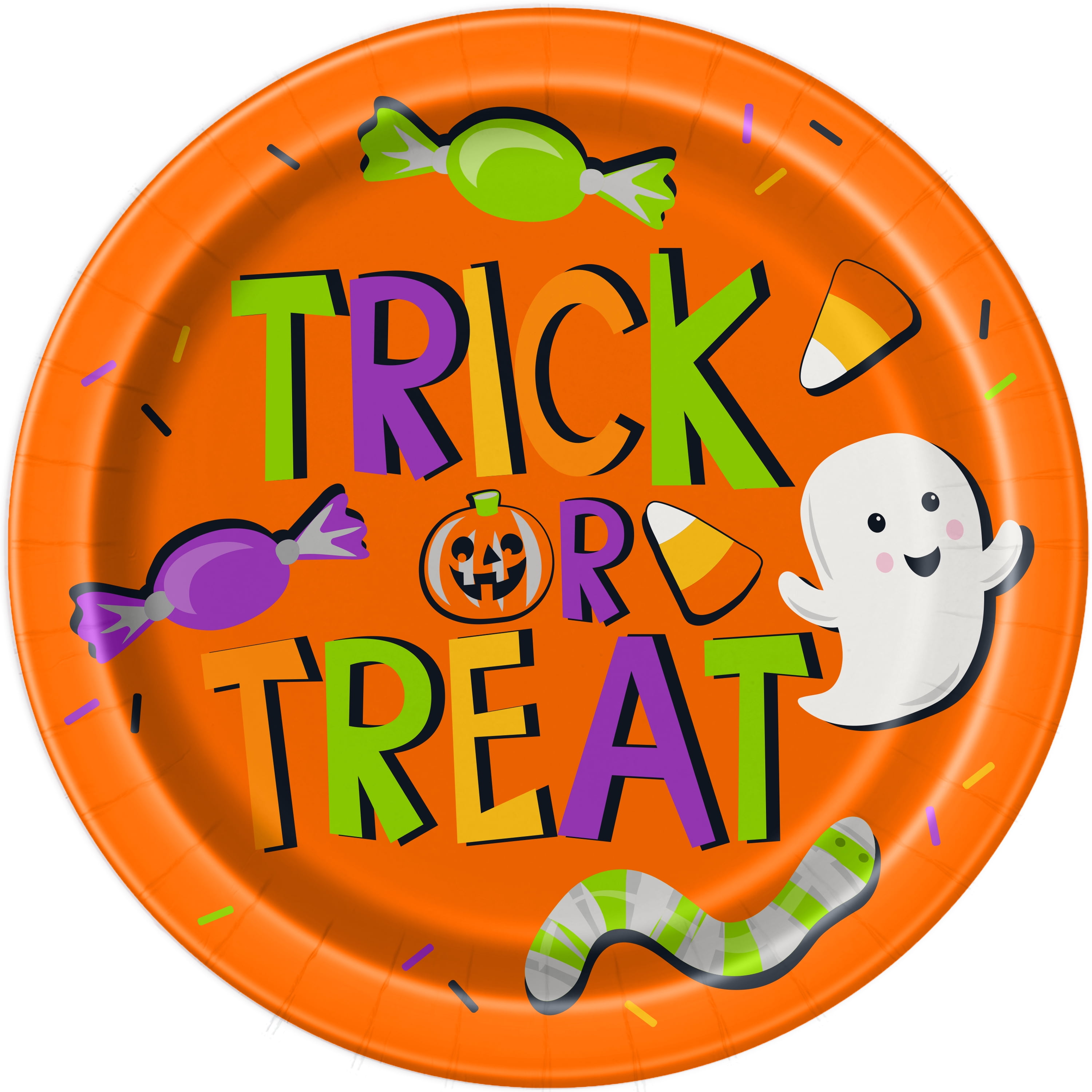 Trick or Treat Halloween Paper Plates, 9 in, 8ct – Walmart Inventory ...