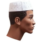 White Kofia Hat African Embroidered Kufi Cap - Walmart.com