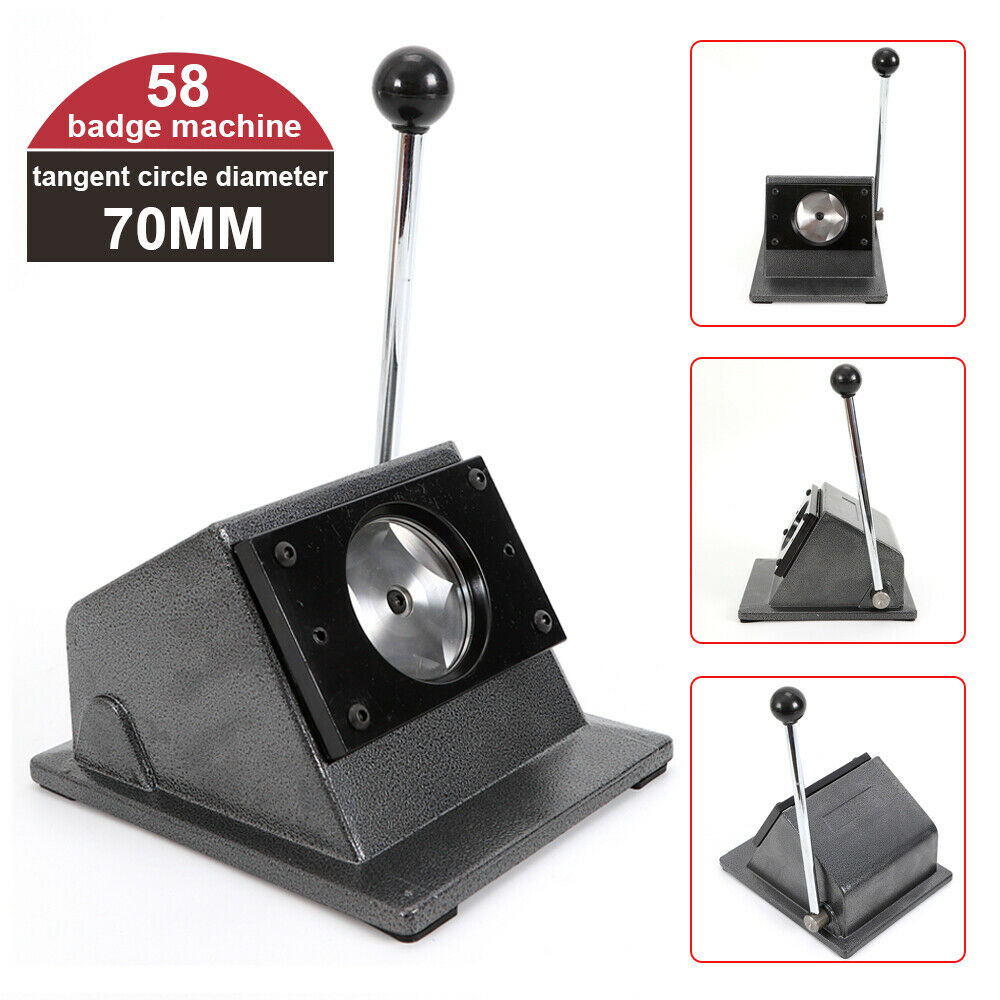 70mm Manual Paper Graphic Round Punch Die Cutter Cutting Machine Badge ...