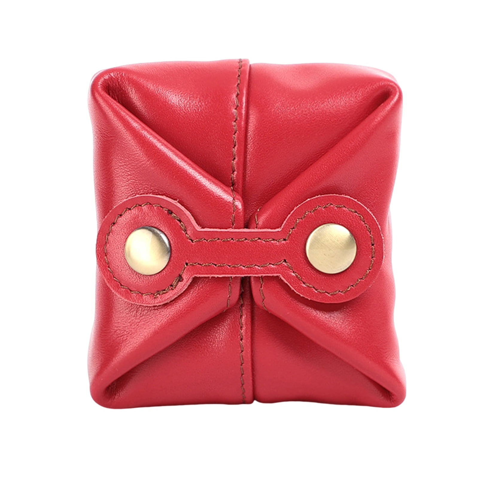 Manunclaims Coin Purse Solid Color Button Closure Mini Clutch Bag ...