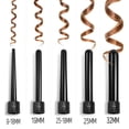 ISO Beauty 5pc Black Digital Twister Set 5 in 1 Curling Iron Wand 5P ...