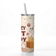 Crazy Cat Lady Funny Cartoon 20oz Insulated Water Bottle Skinny Tumbler ...