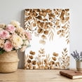Brown Eucalyptus Leaves Canvas Wall Art for Living Room, Spring Summer ...