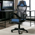Gamer Gear Gaming Office Chair with Extendable Leg Rest, Blue/Black ...