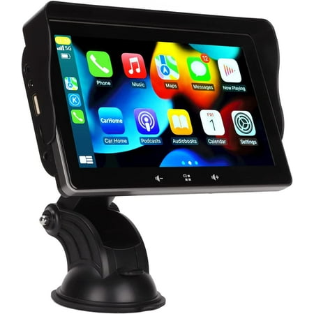 7" GPS Navigation Device, Car GPS Navigator, Portable Car Stereo Wireless Carplay, IPS ...