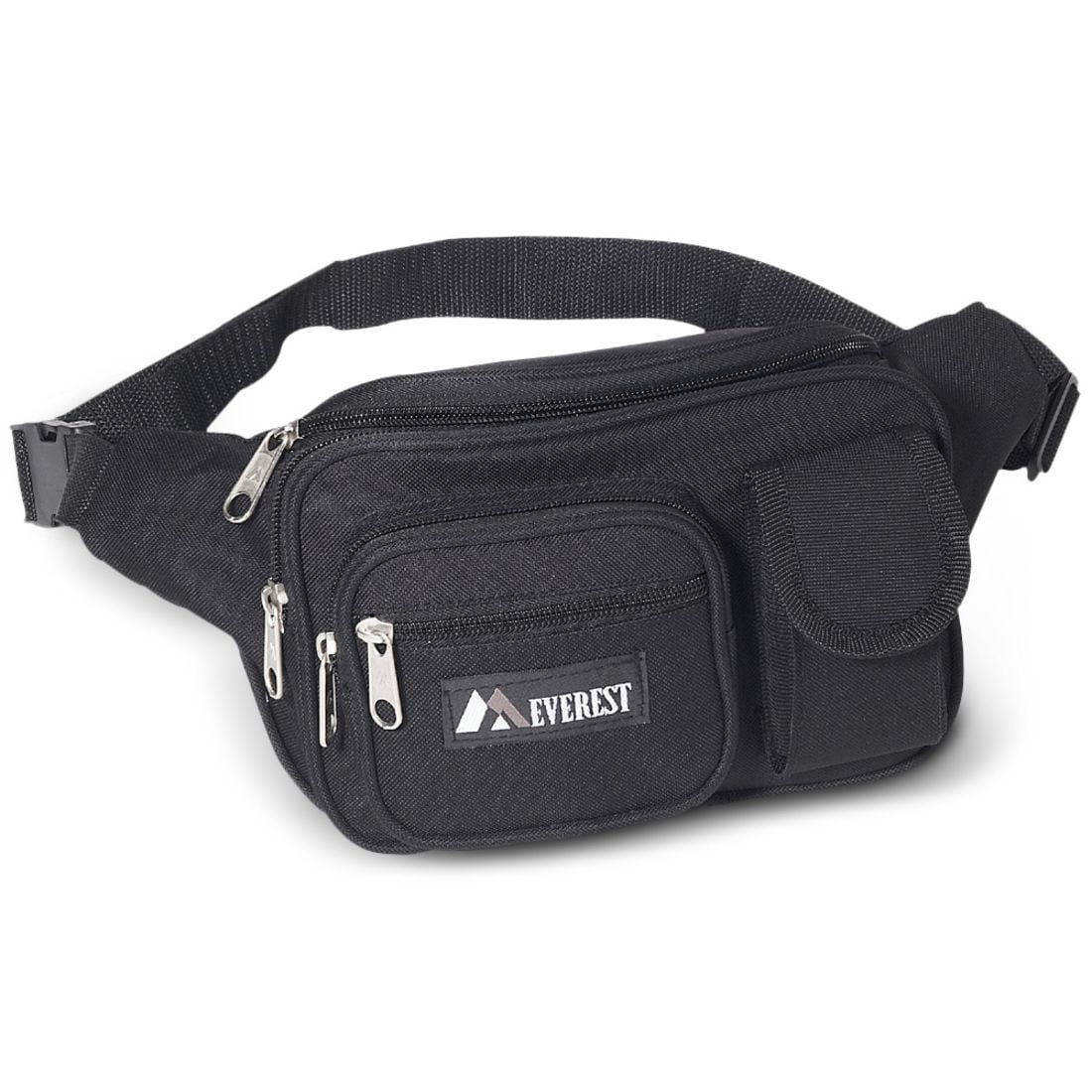 Everest Multiple Pocket Fanny Waist Pack - Black - Walmart.com