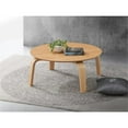 Omax Decor Mod Round Shape Mid-Century Wood Coffee Table in Oak ...