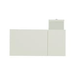 Linon 2 Piece Adult Timeless Storage Vanity and Stool Table Set White ...