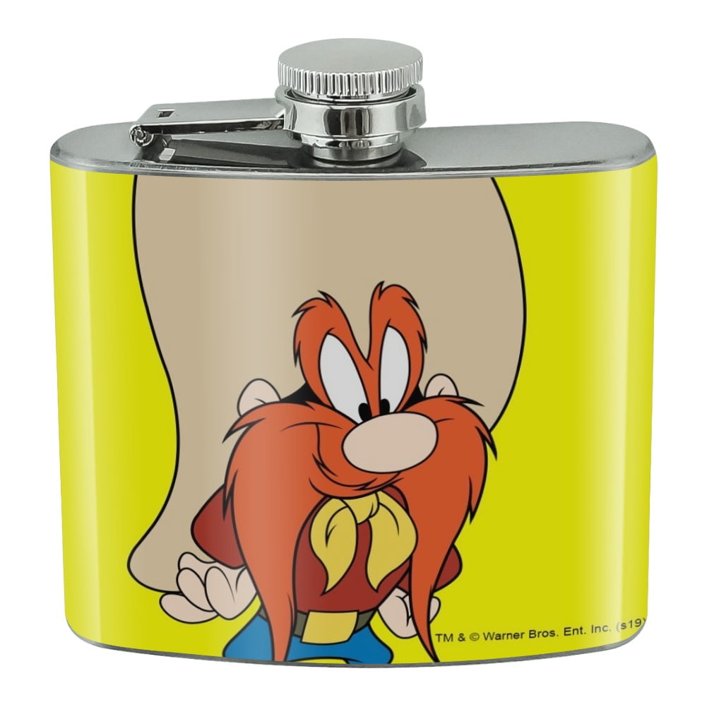 Looney Tunes Yosemite Sam Stainless Steel 5oz Hip Drink Kidney Flask ...