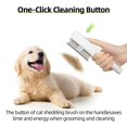 2 Pack Self-Cleaning Pet Grooming Comb Set, Cat & Dog Flea Brush with ...