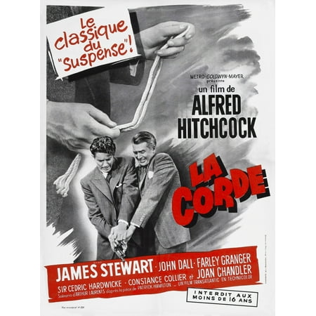 Rope (Aka La Corde) French Poster From Left: Farley Granger James ...