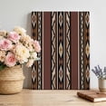 Abstract Stripes Canvas Wall Art for Living Room, Brown Aztec Native ...