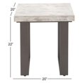 Modish Wood Concrete End Table - Walmart.com