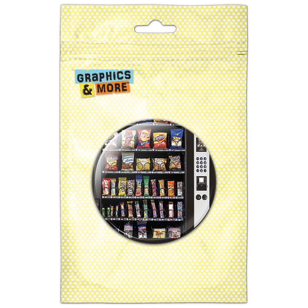 Snacks Chips Candy Vending Machine Pinback Button Pin Badge - Walmart.com