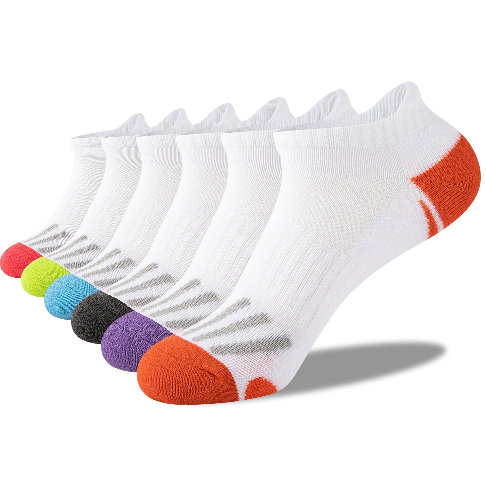 EALLCO Women's Stretch Ankle Low Cut Athletic Socks, Cushioned Running ...