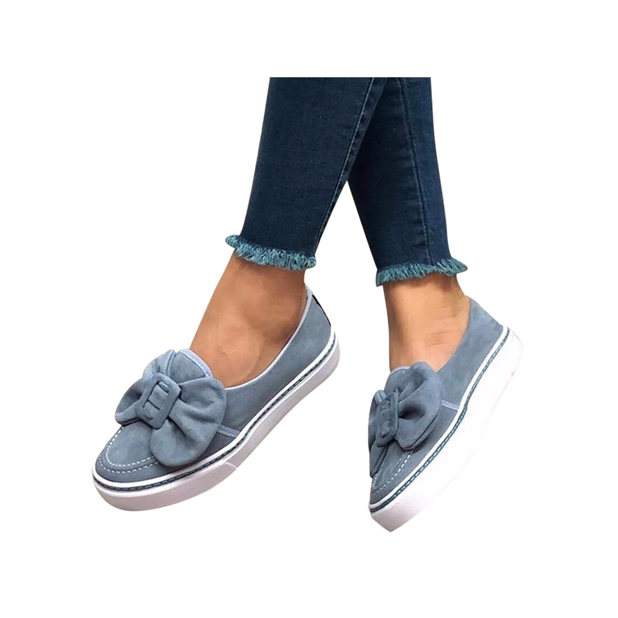 Click here for Ukap Ladies Womens Slip On Loafers Casual Bow Loaf... prices