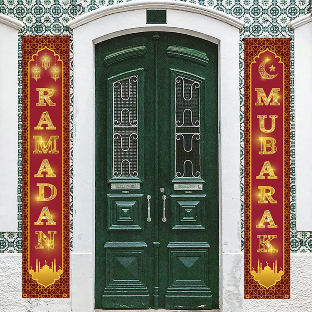 Ramadan Mubarak Decorations Banner Islamic Eid Festival Celebration ...