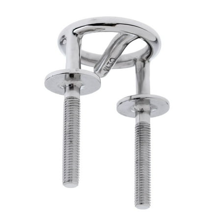 High Polished 316 Stainless Tow Rope Eye Hook 61mm Bracket Marine Boat ...