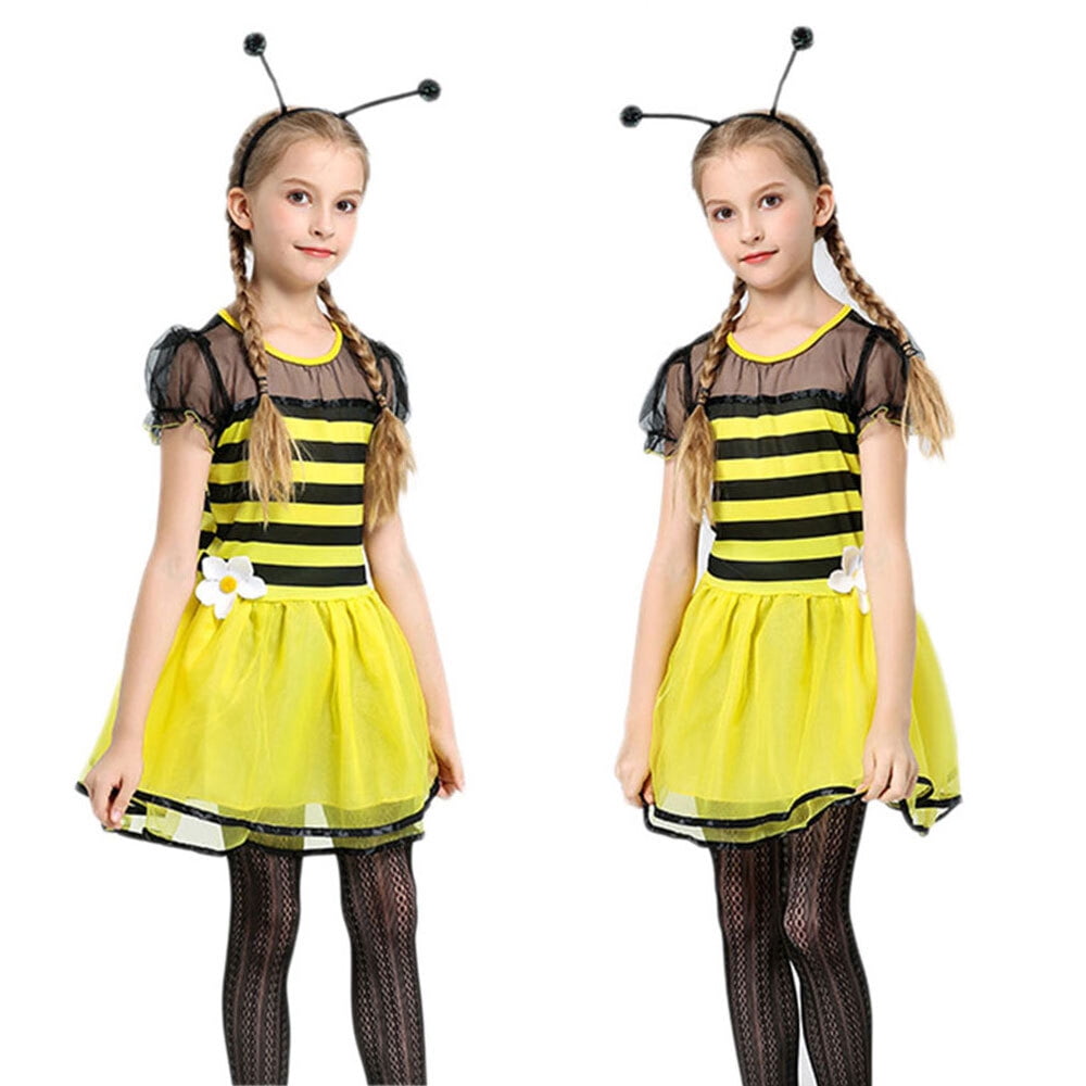 Little Girls Bumble Bee Costume Dress Halloween Princess w/Accessories ...